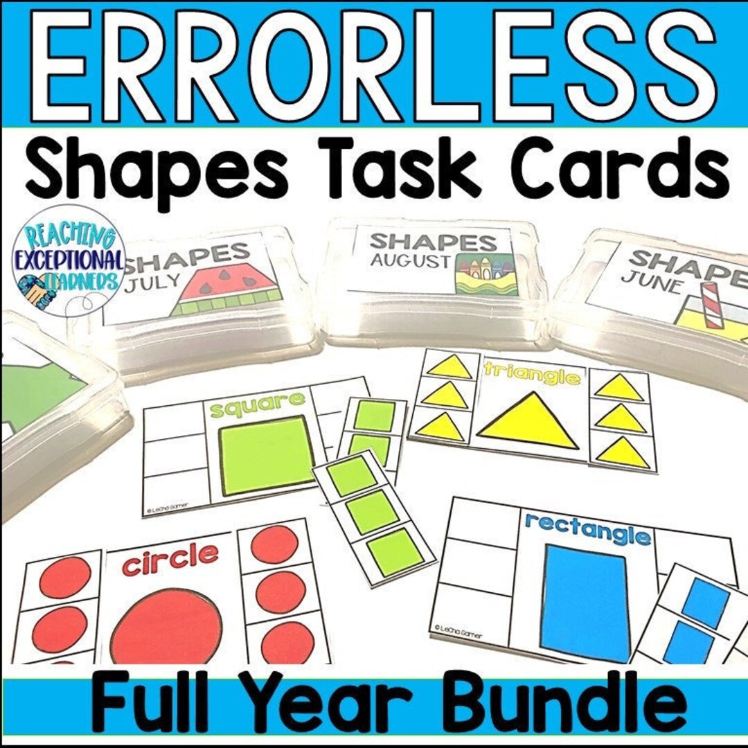 Errorless Shapes Task Boxes - Etsy