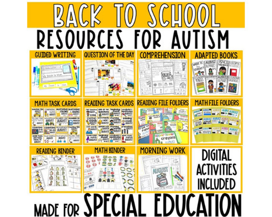 Back to School Resources for Autism and Special Education - Etsy
