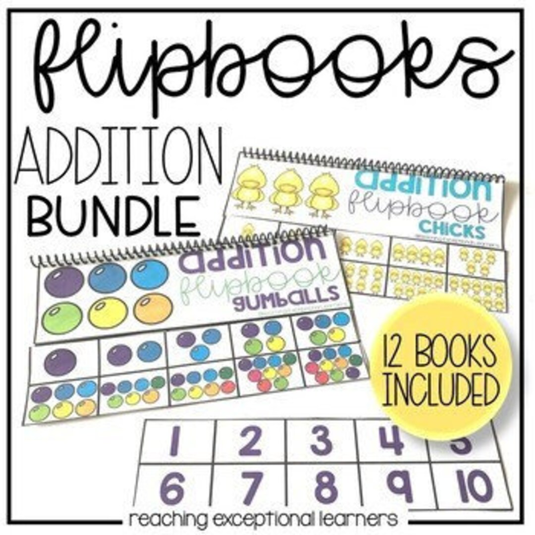 Addition Flipbooks Bundle - Etsy