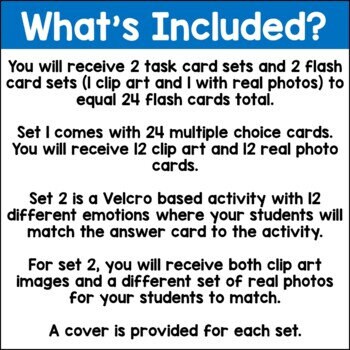 Emotions Task Card Set - Etsy