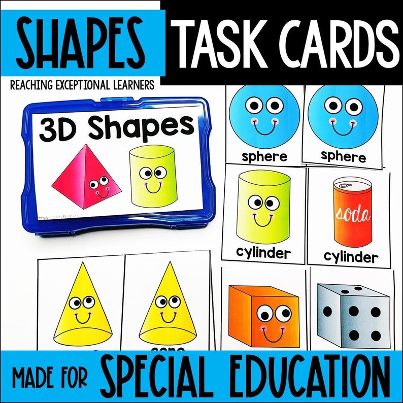 Shapes Task Cards - Etsy