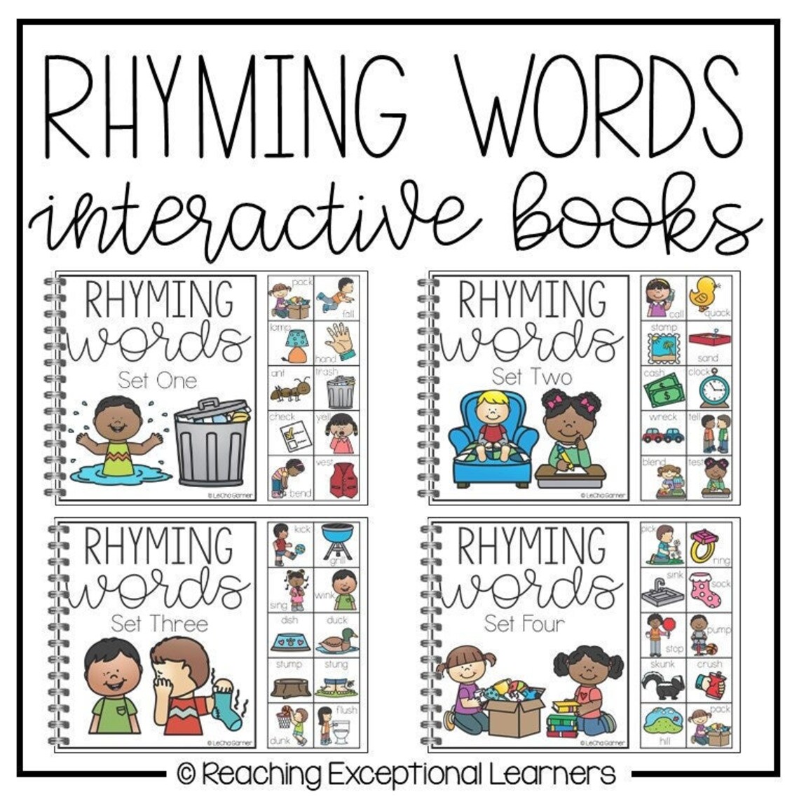 Rhyming Words Interactive Book for Special Education - Etsy