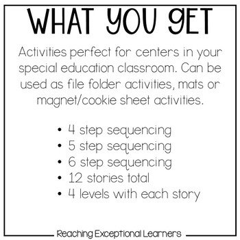 Sequencing Activities for Special Education - Etsy
