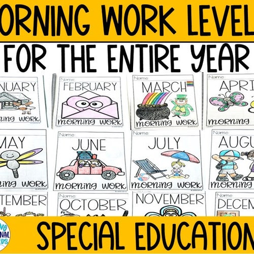 Morning Work Level 2 Special Education - Etsy