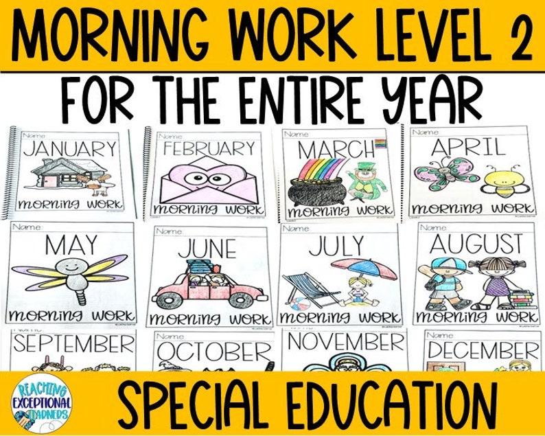 Morning Work Level 2 Special Education - Etsy