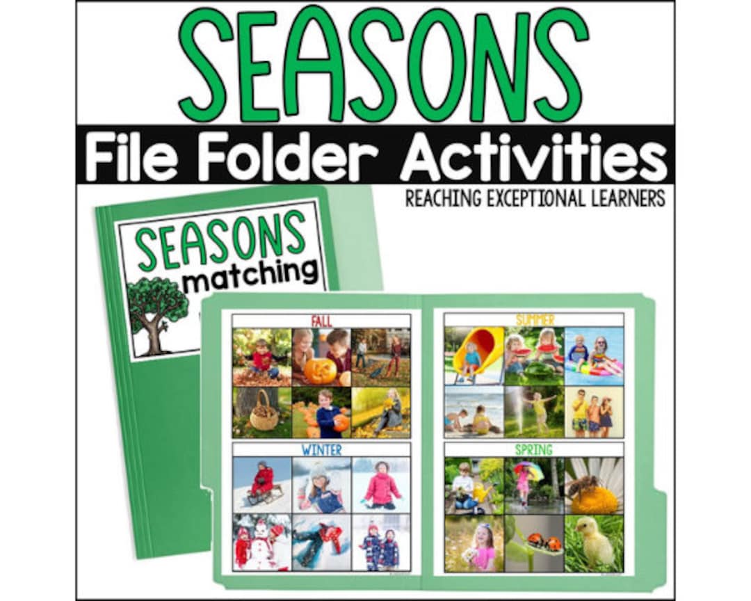 Seasons File Folder Activities - Etsy