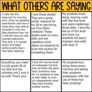 Morning Work Level 2 Special Education - Etsy