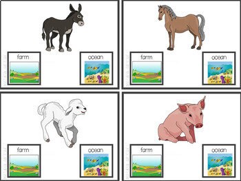 Farm Animal or Ocean Animal Task Card Set - Etsy