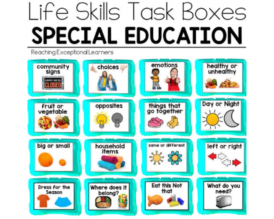 Life Skill Task Boxes Special Education - Etsy Canada