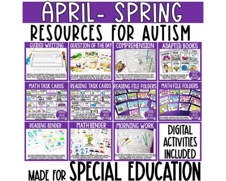 April Resources for Special Education - Etsy