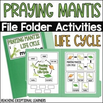 Praying Mantis Life Cycle File Folder Activities - Etsy
