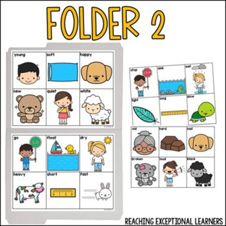 Opposites File Folder Activity - Etsy