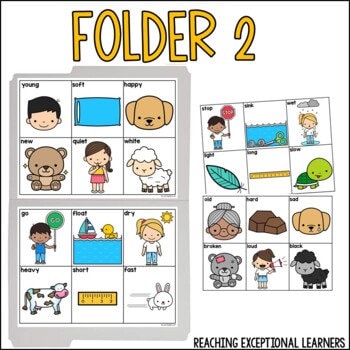 Opposites File Folder Activity - Etsy