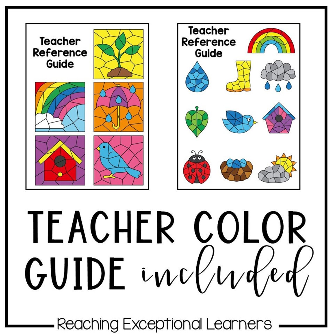 April Color by Code Worksheets - Etsy