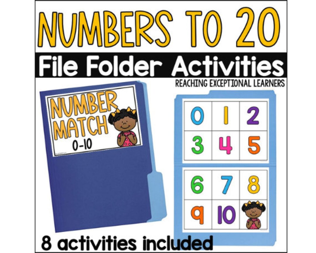 Numbers to 20 File Folder Activities - Etsy