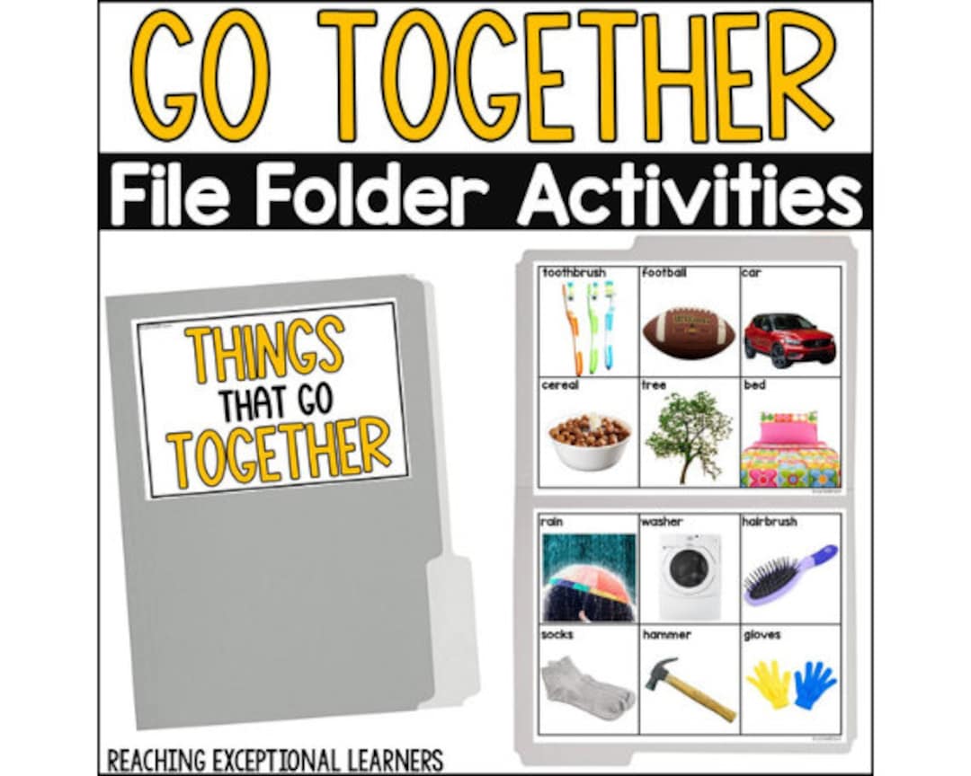Things That Go Together File Folder Activity - Etsy