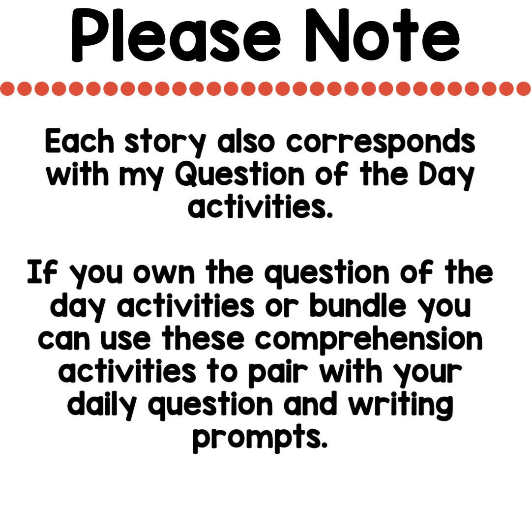 November Comprehension for Special Education - Etsy