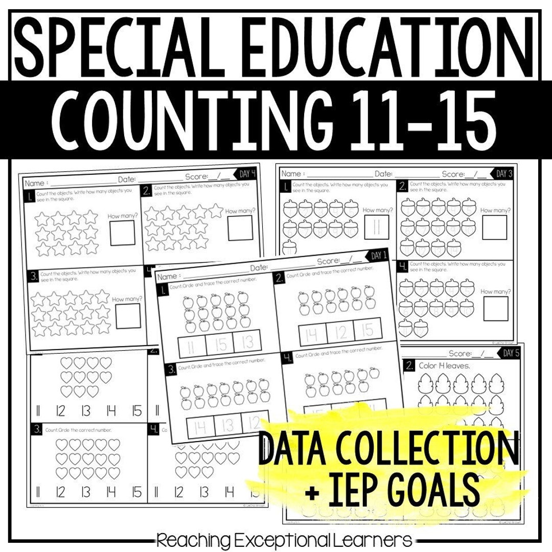 Counting 11-15 for Special Education - Etsy