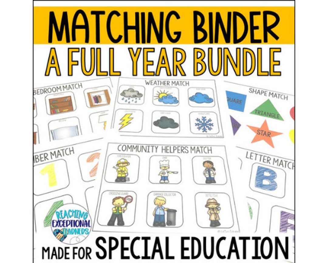 Matching Adapted Binder Special Education - Etsy