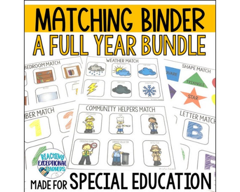 Matching Adapted Binder Special Education - Etsy
