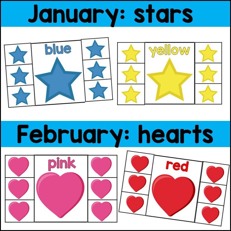 Errorless Colors Task Boxes - Etsy