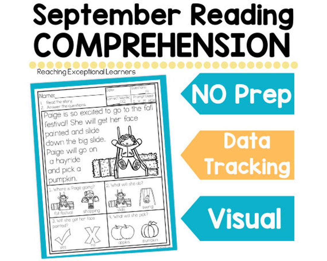 September Comprehension for Special Education - Etsy