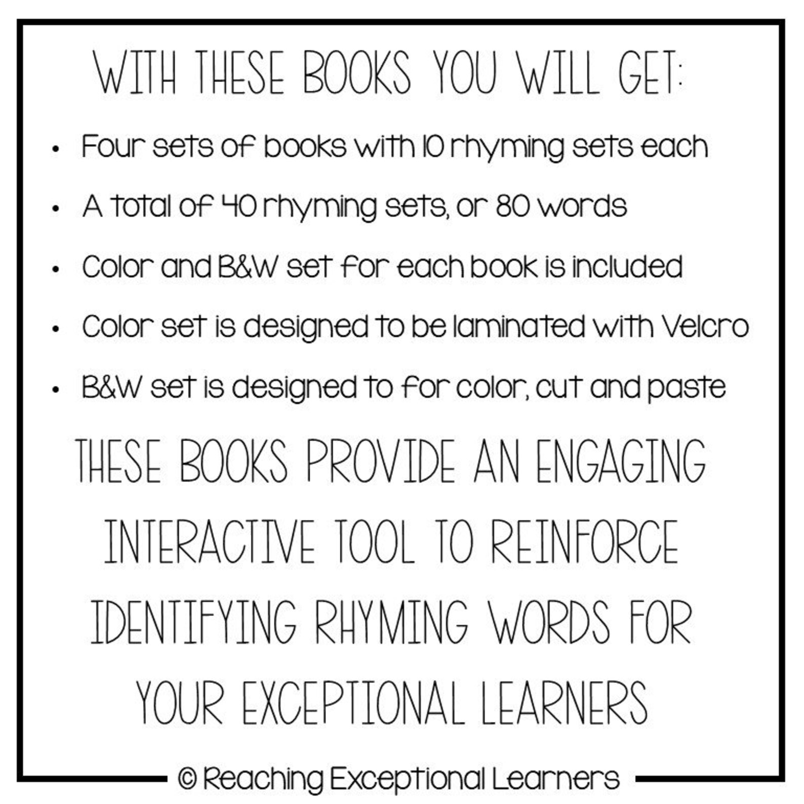 Rhyming Words Interactive Book for Special Education - Etsy