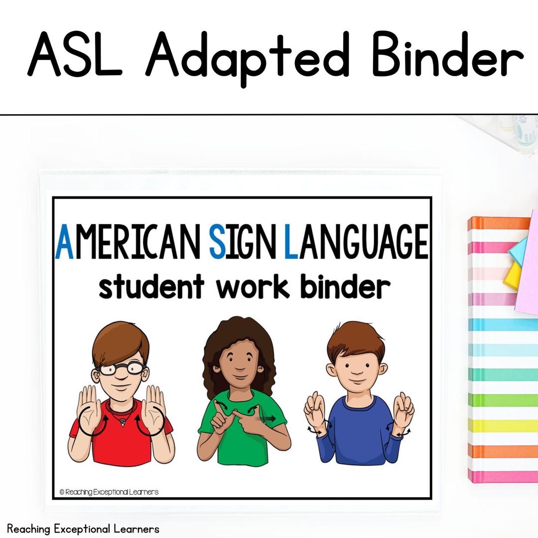 ASL Work Binder Special Education - Etsy