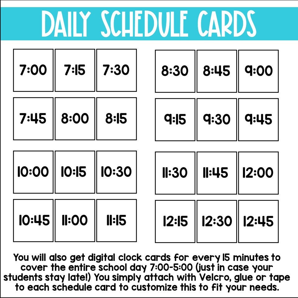 Editable Visual Daily Schedule for Special Education - Etsy