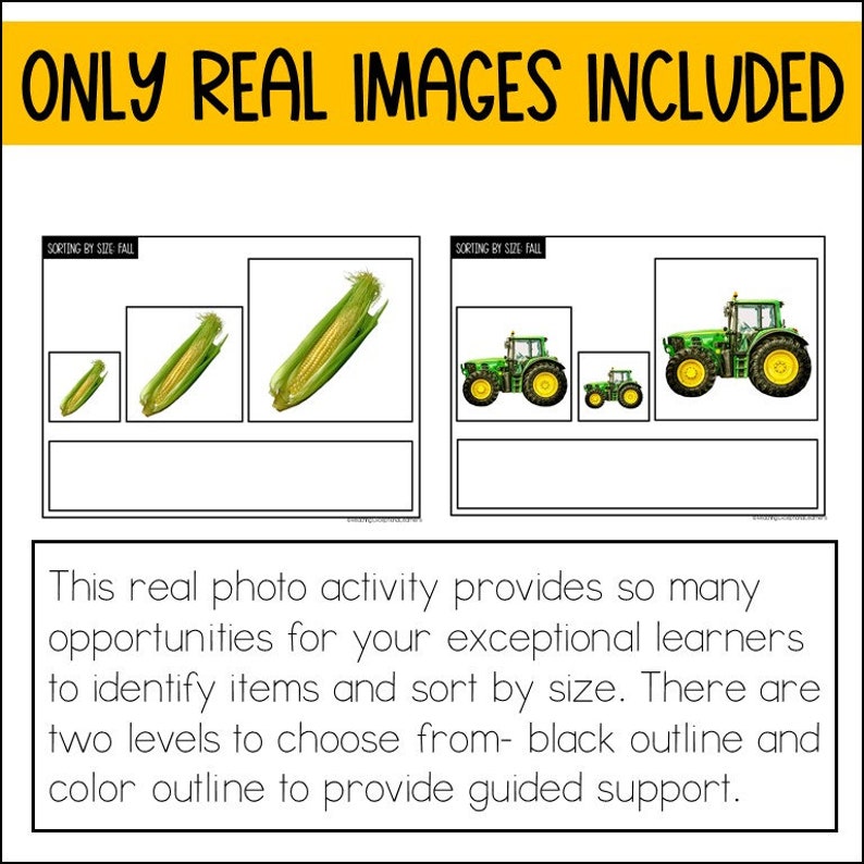 Sorting by Size Adapted Binder - Etsy