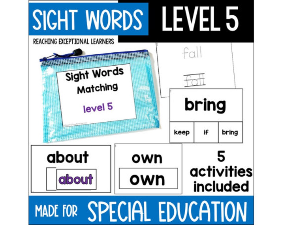 Sight Words Level 5 Task Cards - Etsy