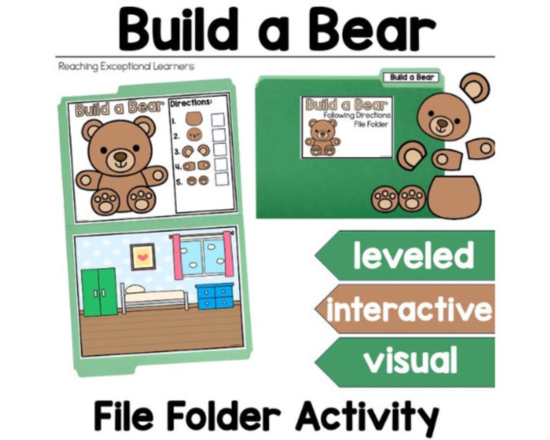 Following Directions File Folder: Build a Bear - Etsy