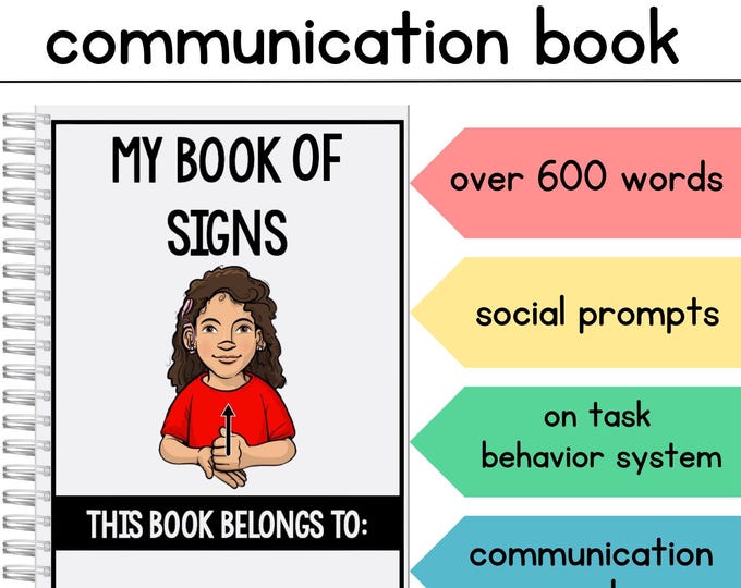 ASL Based Communication Board; With Real Pictures; Early Childhood Key ...
