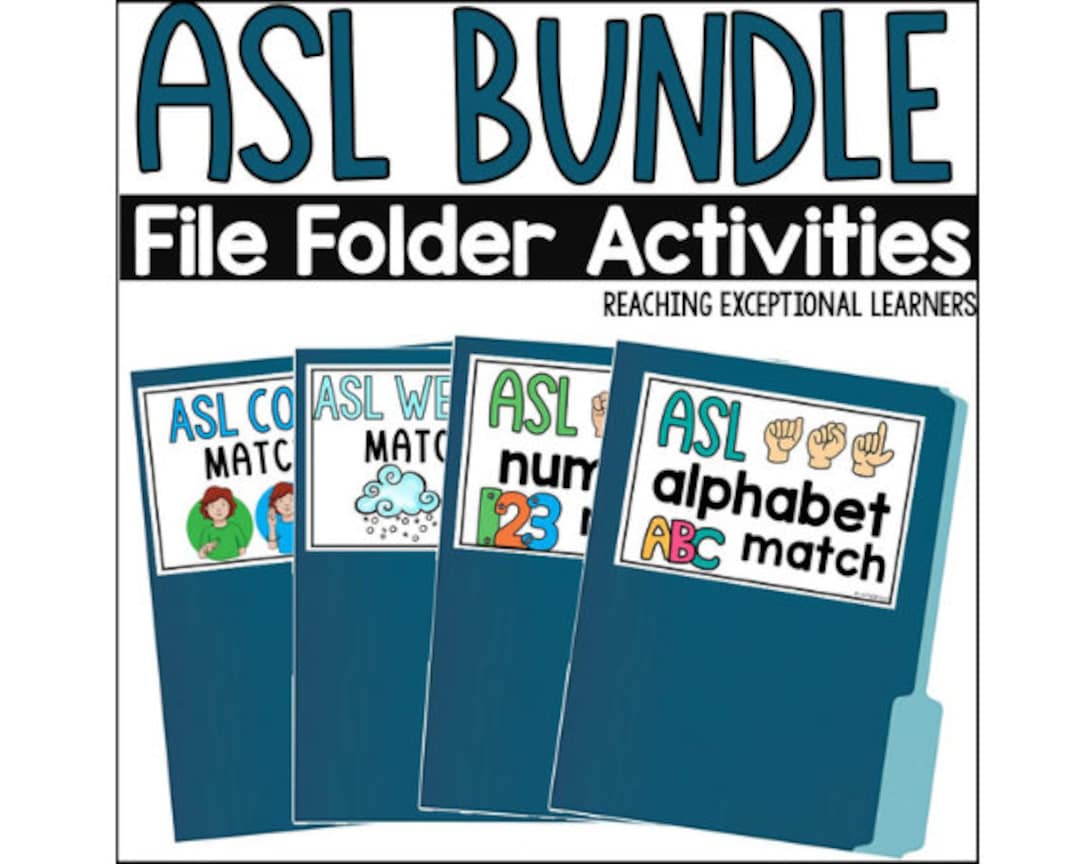 ASL File Folder Bundle - Etsy
