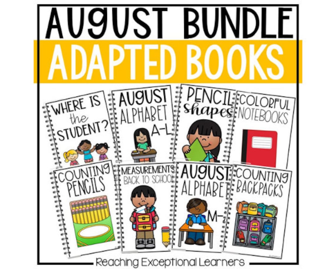 Back to School Adapted Books - Etsy