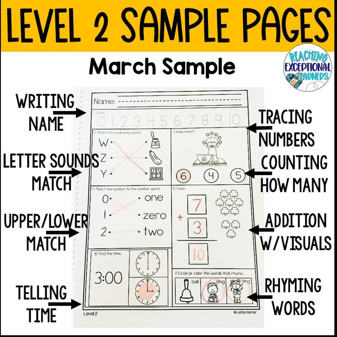 Morning Work Level 2 Special Education - Etsy