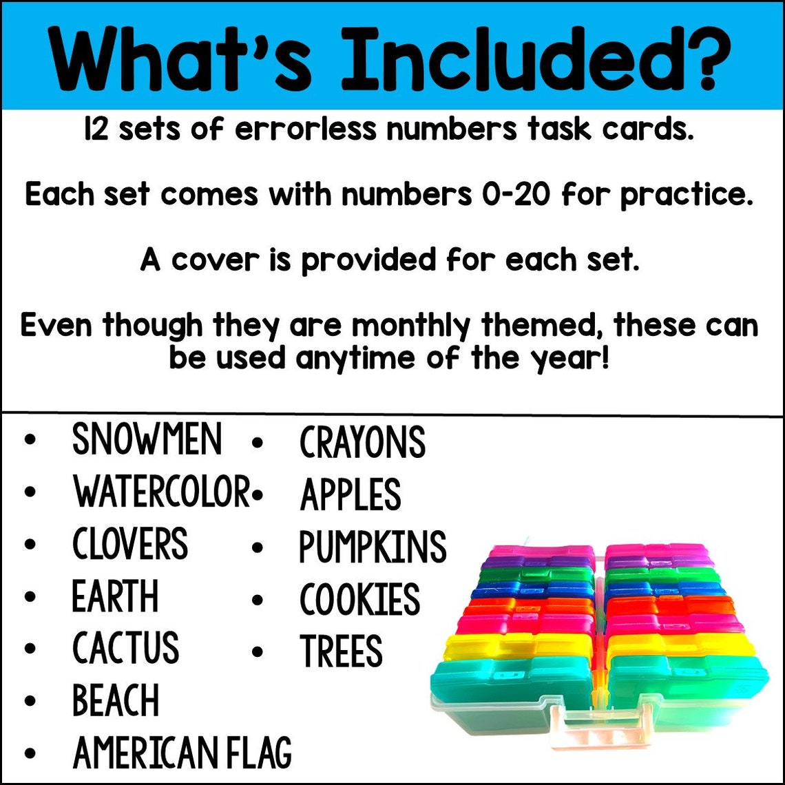 Errorless Numbers Task Boxes - Etsy