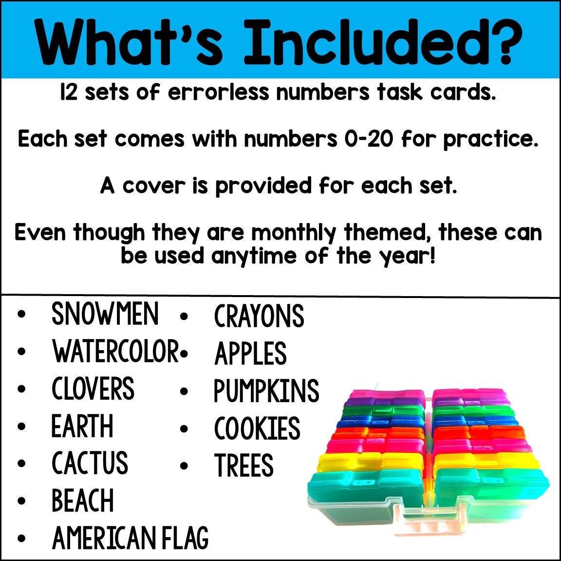 Errorless Numbers Task Boxes - Etsy