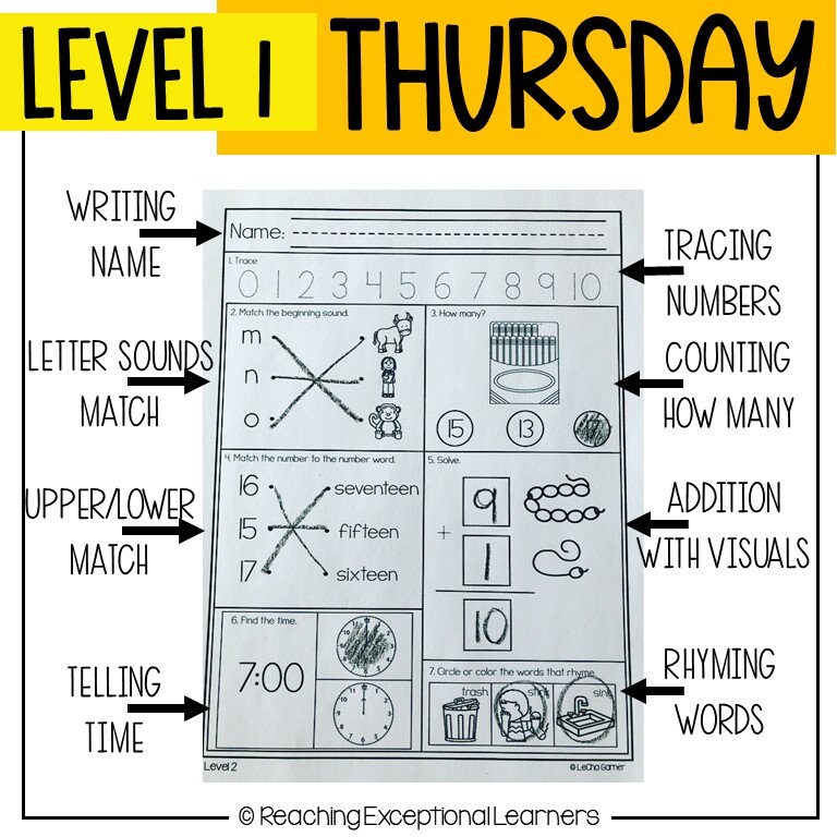 August Morning Work Level 2 - Etsy