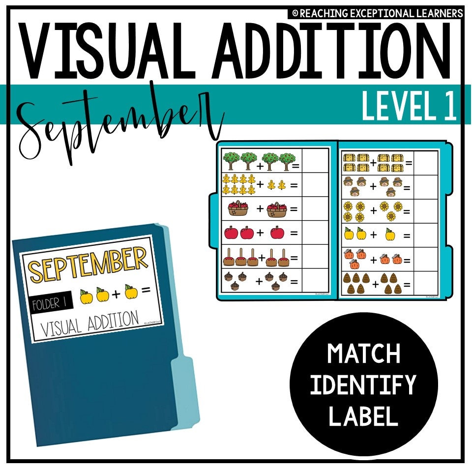 September Math File Folder Bundle - Etsy