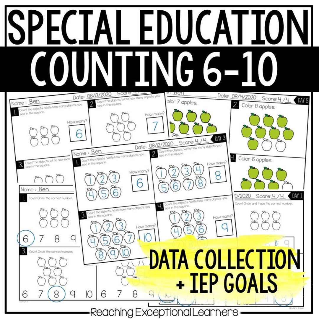 Counting 6-10 for Special Education - Etsy