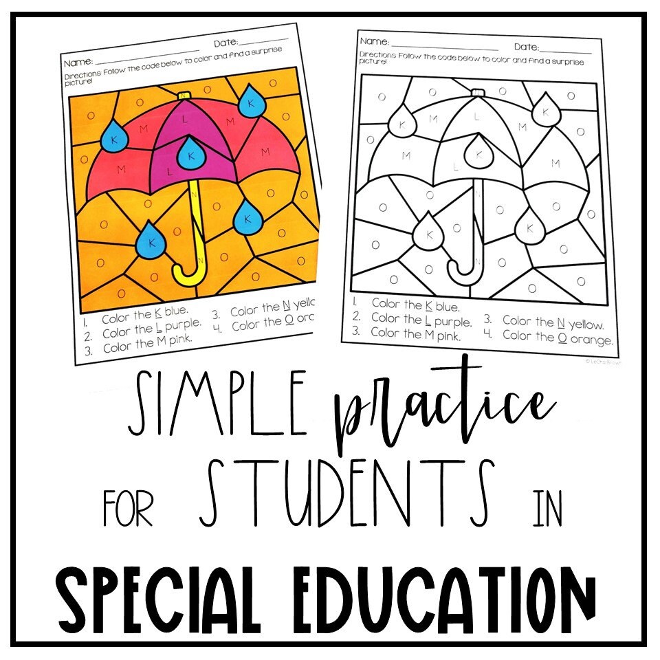 April Color by Code Worksheets - Etsy