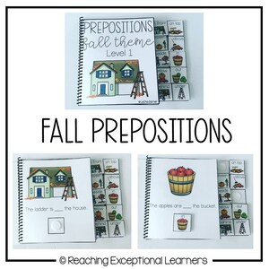 Prepositions Interactive Books - Etsy