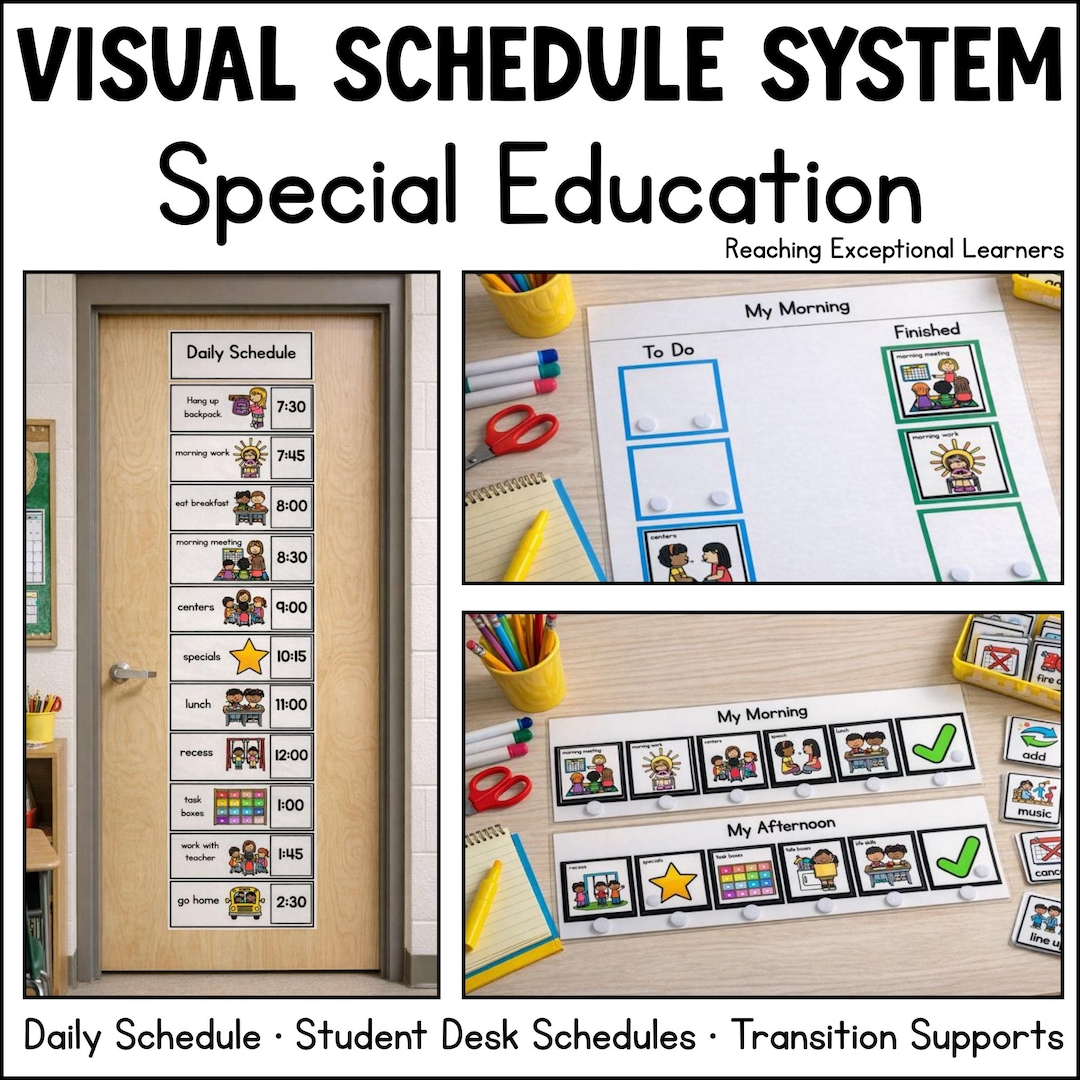 Complete Editable Visual Schedule System for Special Education ...