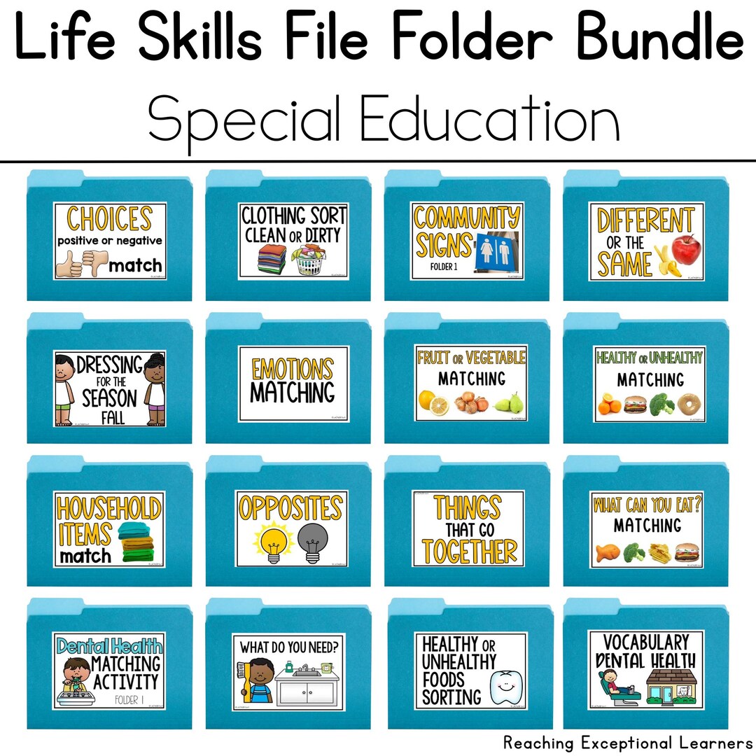 Life Skills File Folders - Etsy