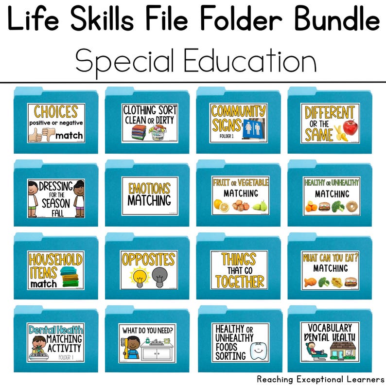 Life Skills File Folders - Etsy
