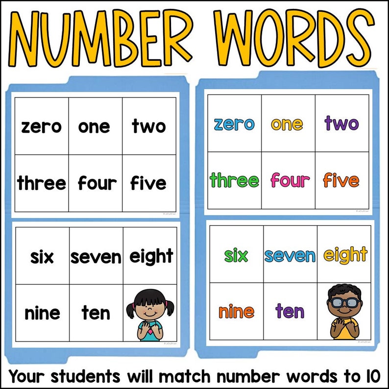 Numbers to 20 File Folder Activities - Etsy