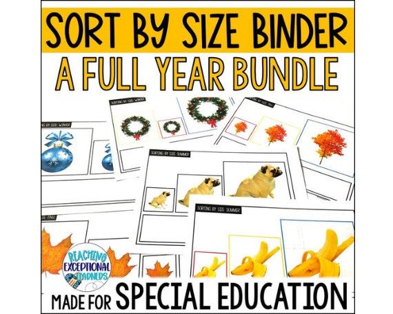 Sorting by Size Adapted Binder - Etsy