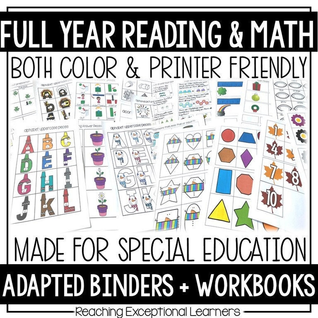 Monthly Reading and Math Bundle for Special Education - Etsy