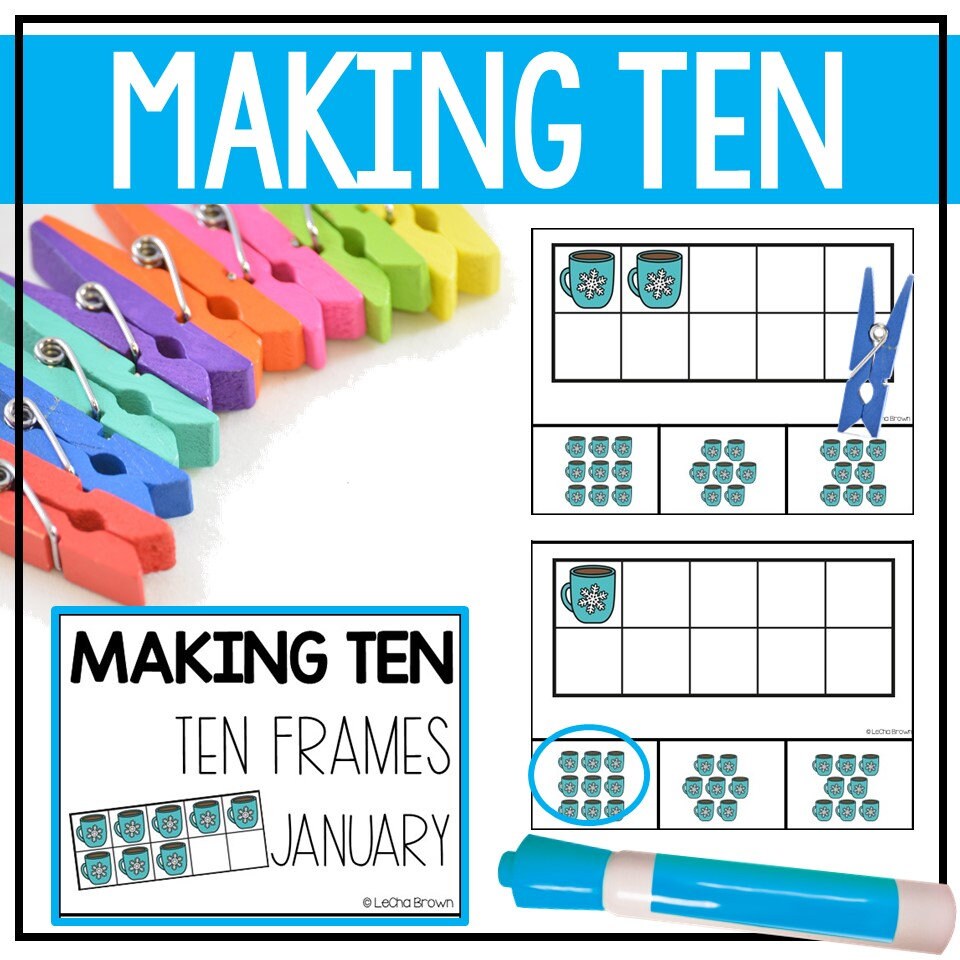 January Math Task Boxes - Etsy